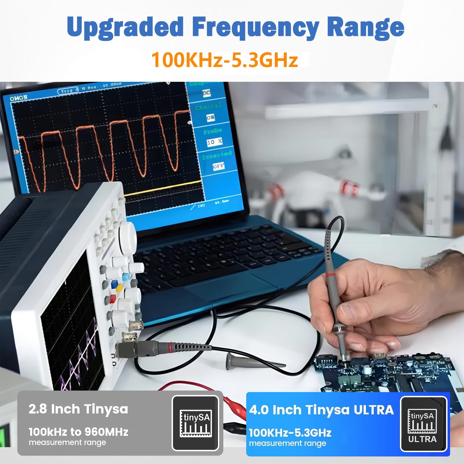 Snapklik.com : Upgraded TinySA Ultra Spectrum Analyzer, 4inch 100kHz-5 ...