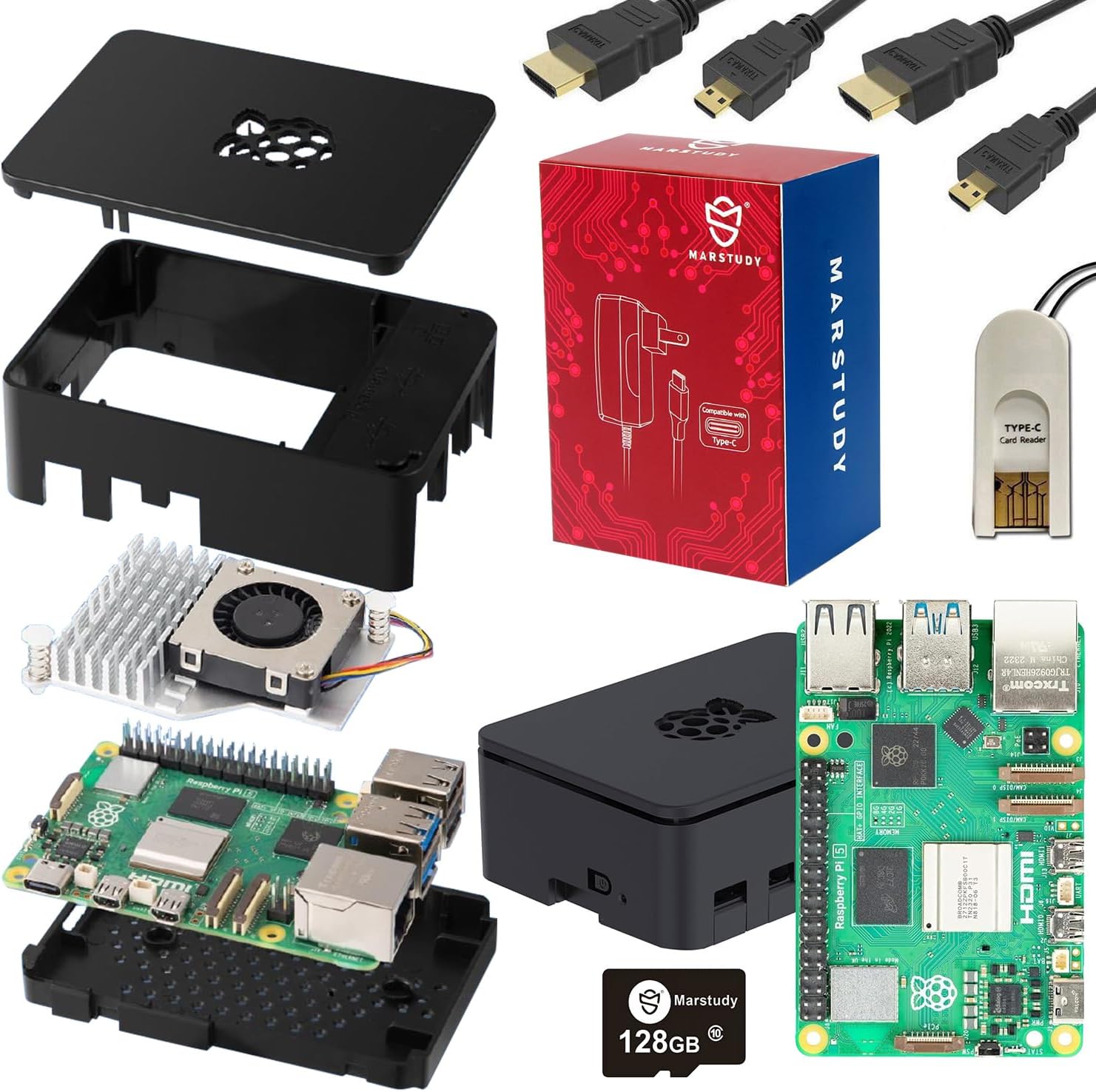 Amazon.co.jp: Raspberry pi 5 kit ラズベリーパイ5キット Pi 5 8GB キット技適マーク付 ラズベリーパイ5 8GB キットラズベリーパイ5 8gbボード ...