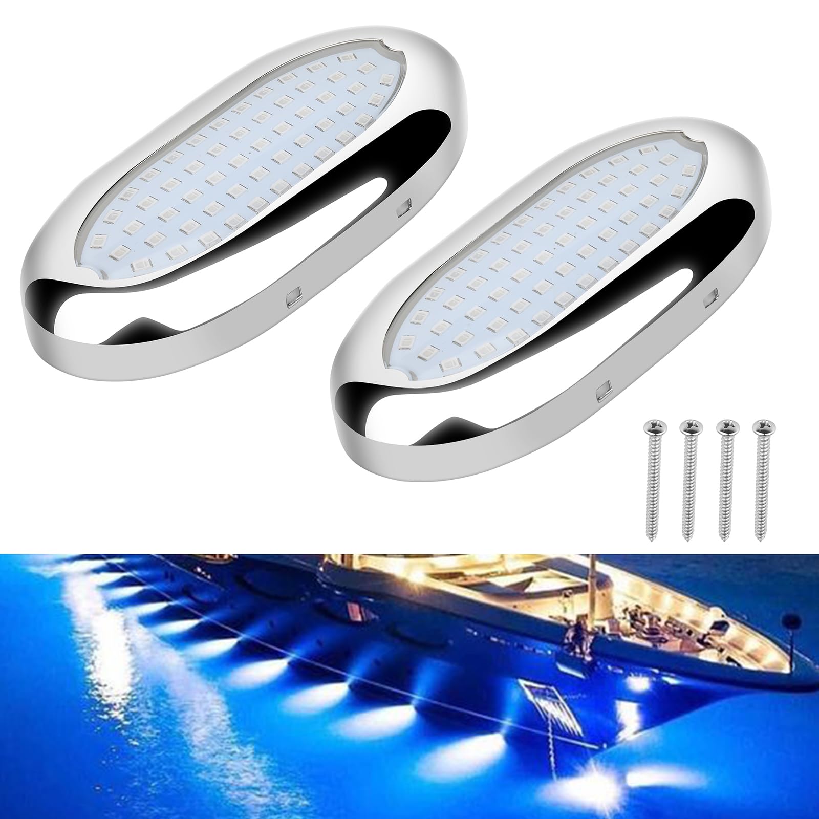 Amazon.com: RVZONE 4.6in Underwater Lights for Boat IP68 Waterproof ...