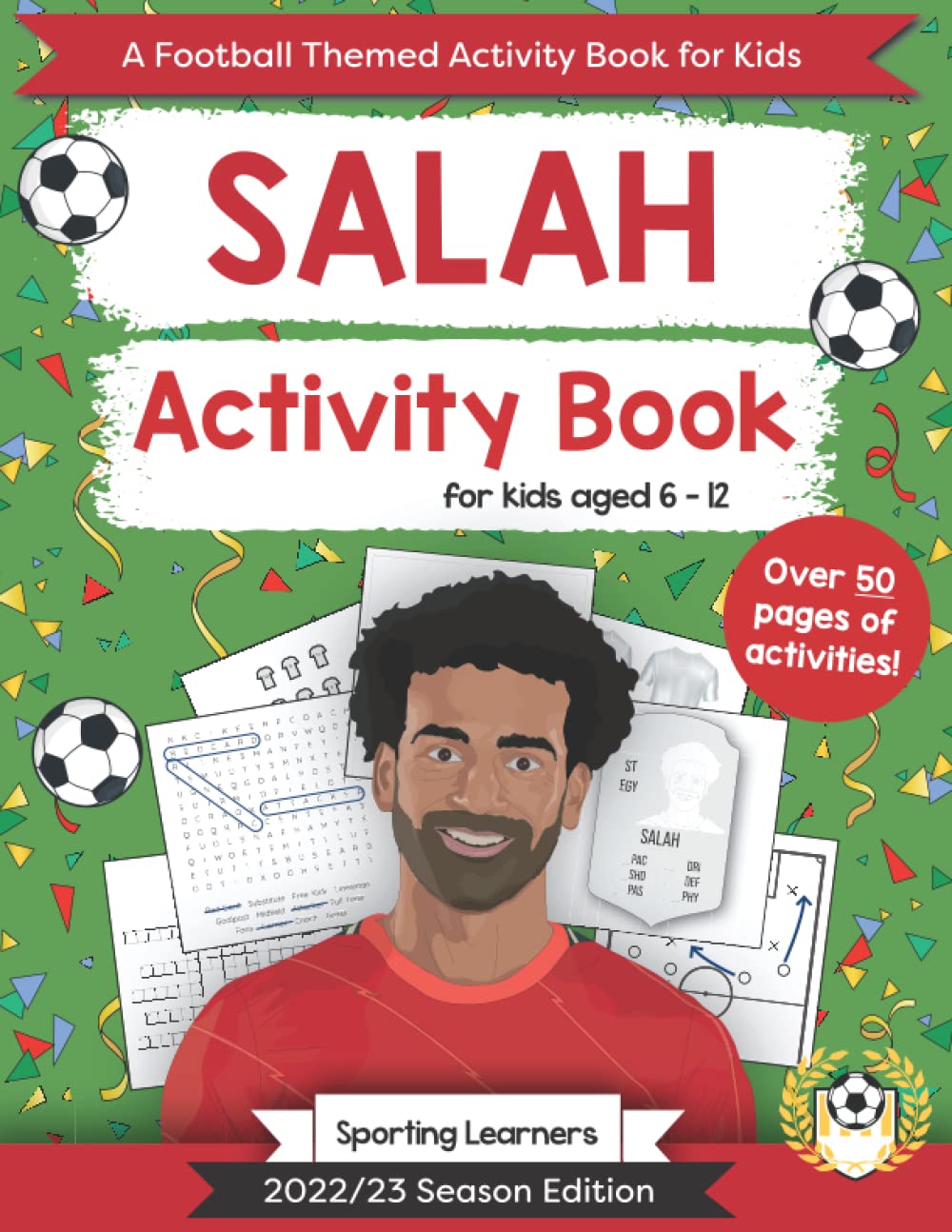 Salah Activity Book For Kids Aged 6-12: Football Themed Puzzles, Word ...