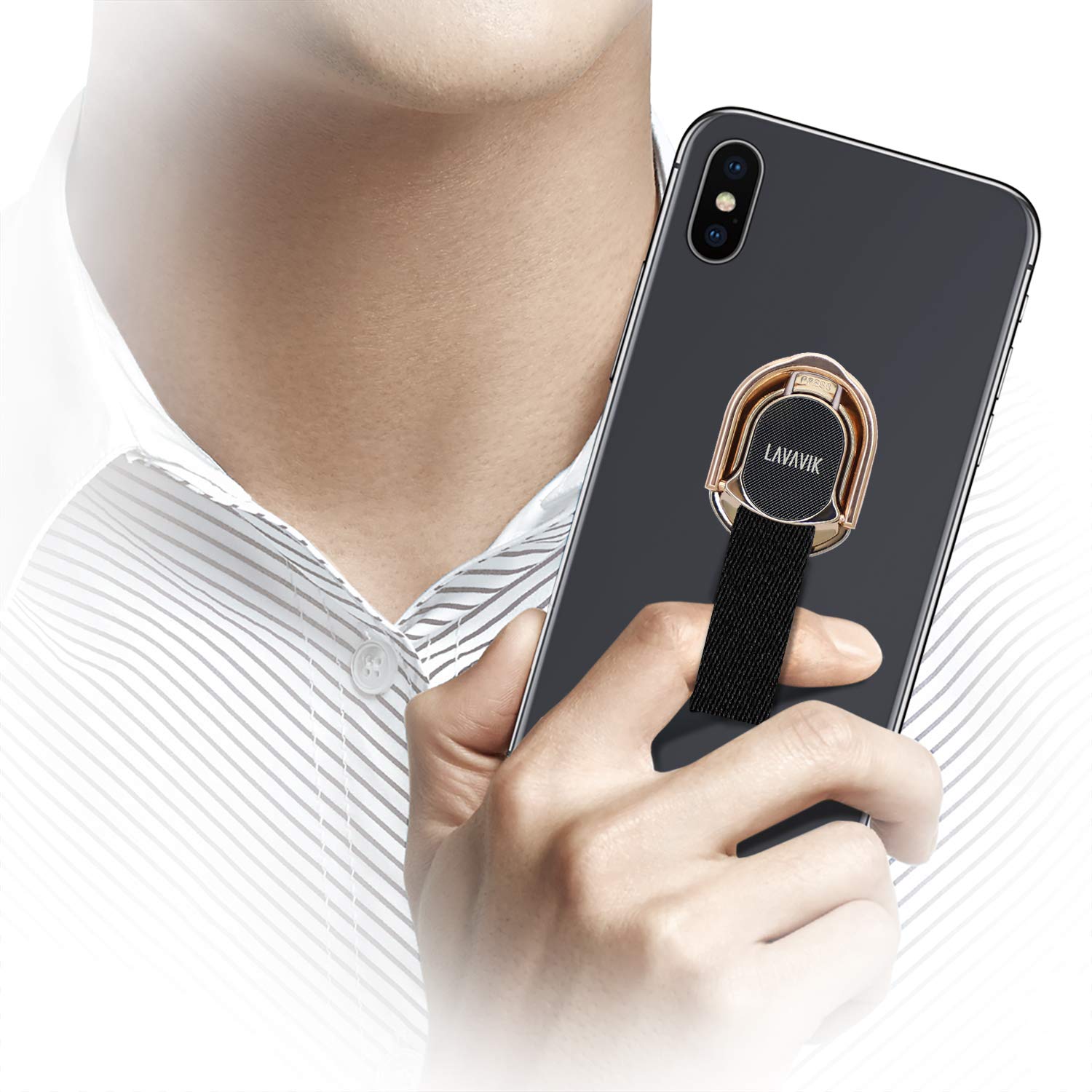 Amazon.com: LAVAVIK Magnetic Phone Ring Holder, Removable Ergonomic ...