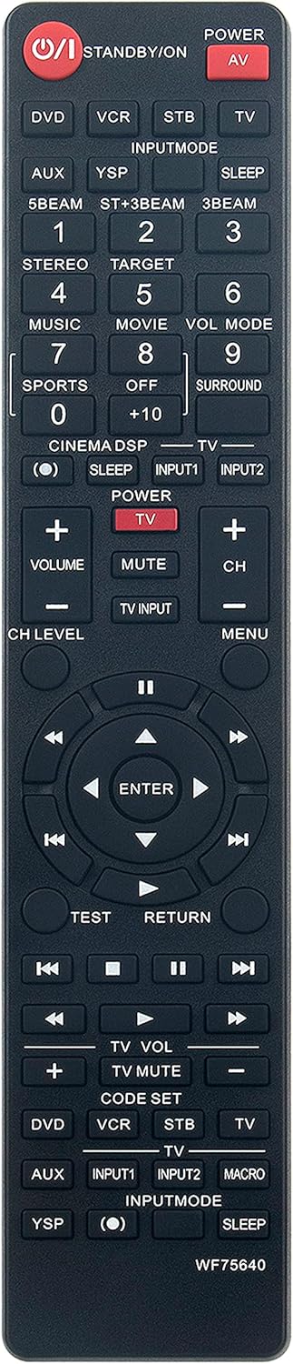 Amazon.com: WF75640 Replace Remote Control Compatible with Yamaha Sound ...