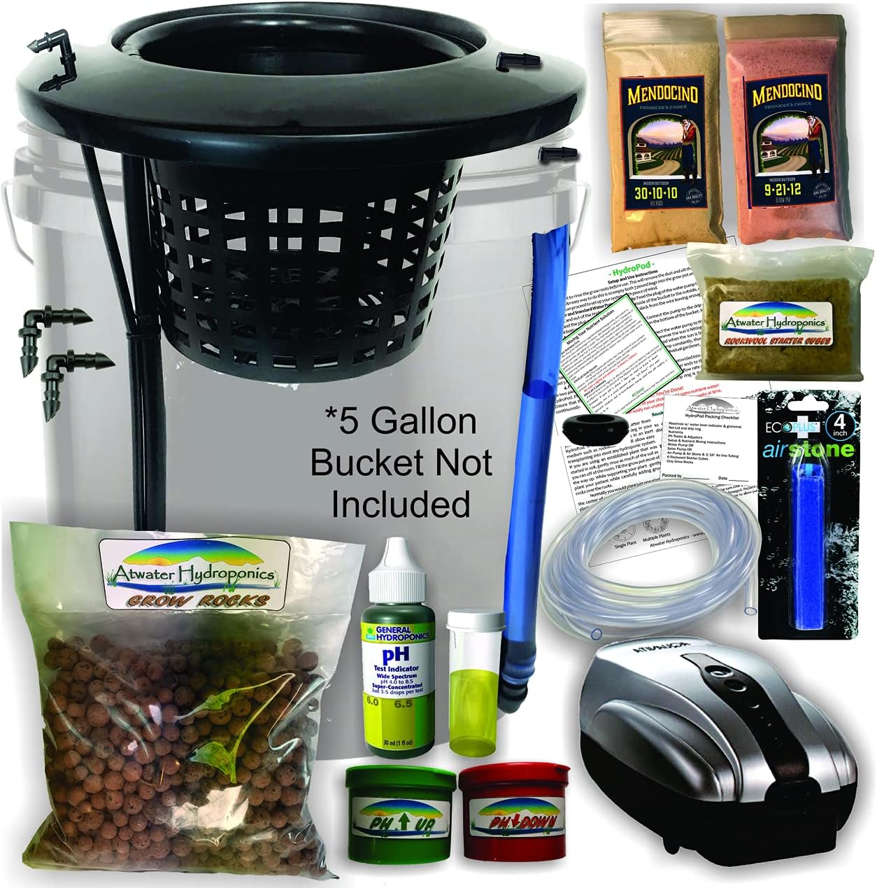 Amazon.com: The Atwater HydroPod - DIY Add Your Own Bucket KIT - Dual ...