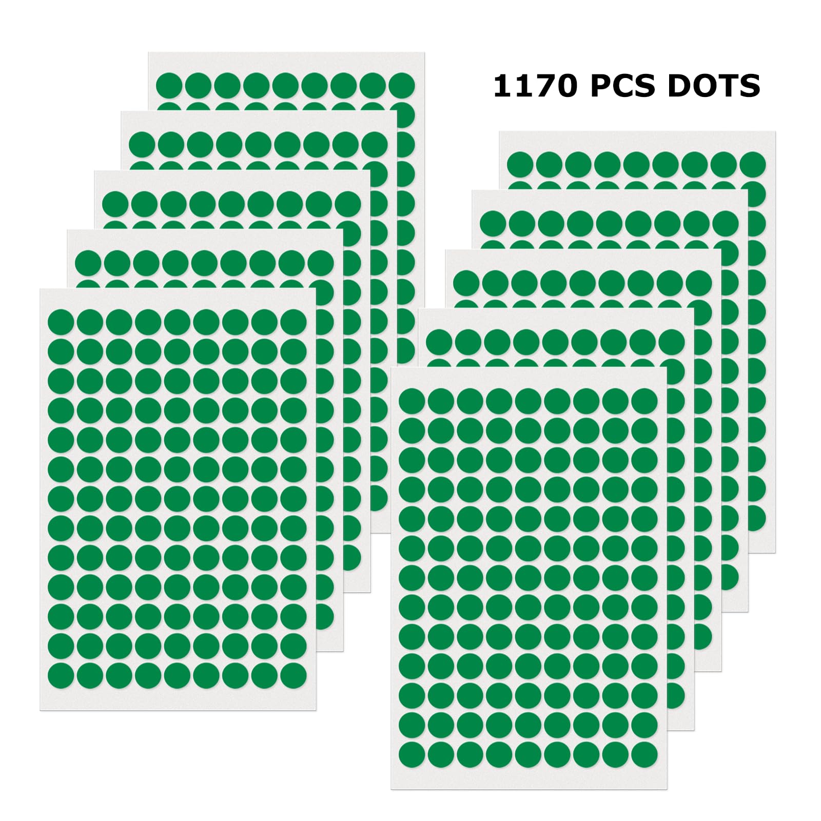 Snapklik.com : Green Dot Stickers Round 0.5 Inch Sticker Circle Colored ...