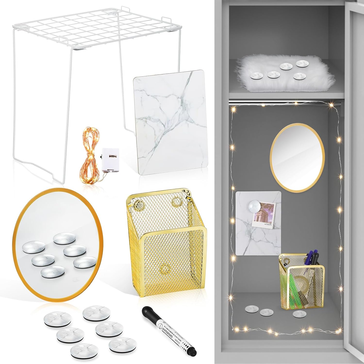 Amazon.com : Honoson 13 Pcs Locker Organizer and Decorating Kit, First ...