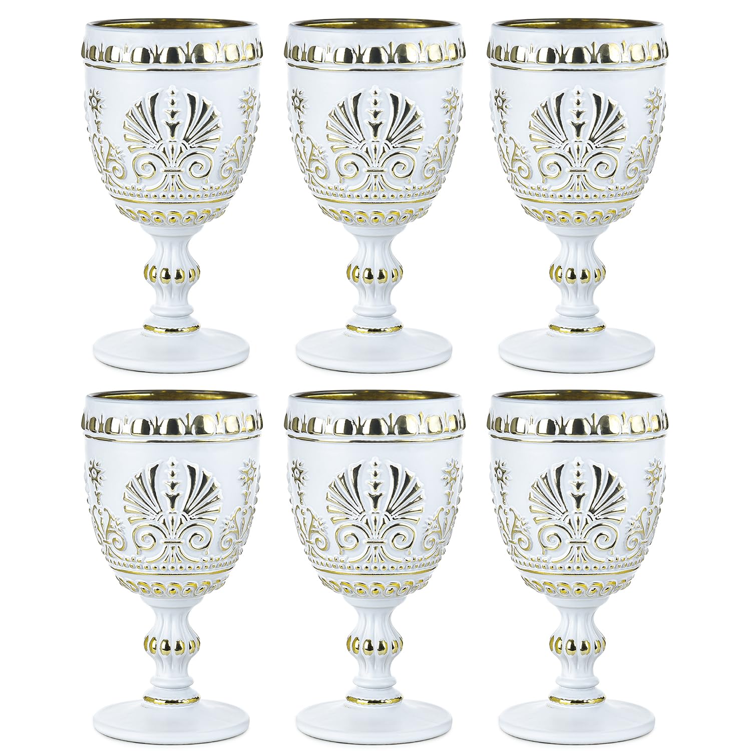 Amazon.com | Sungmor Royal Style Embossed Glassware, Slap-up Paint ...