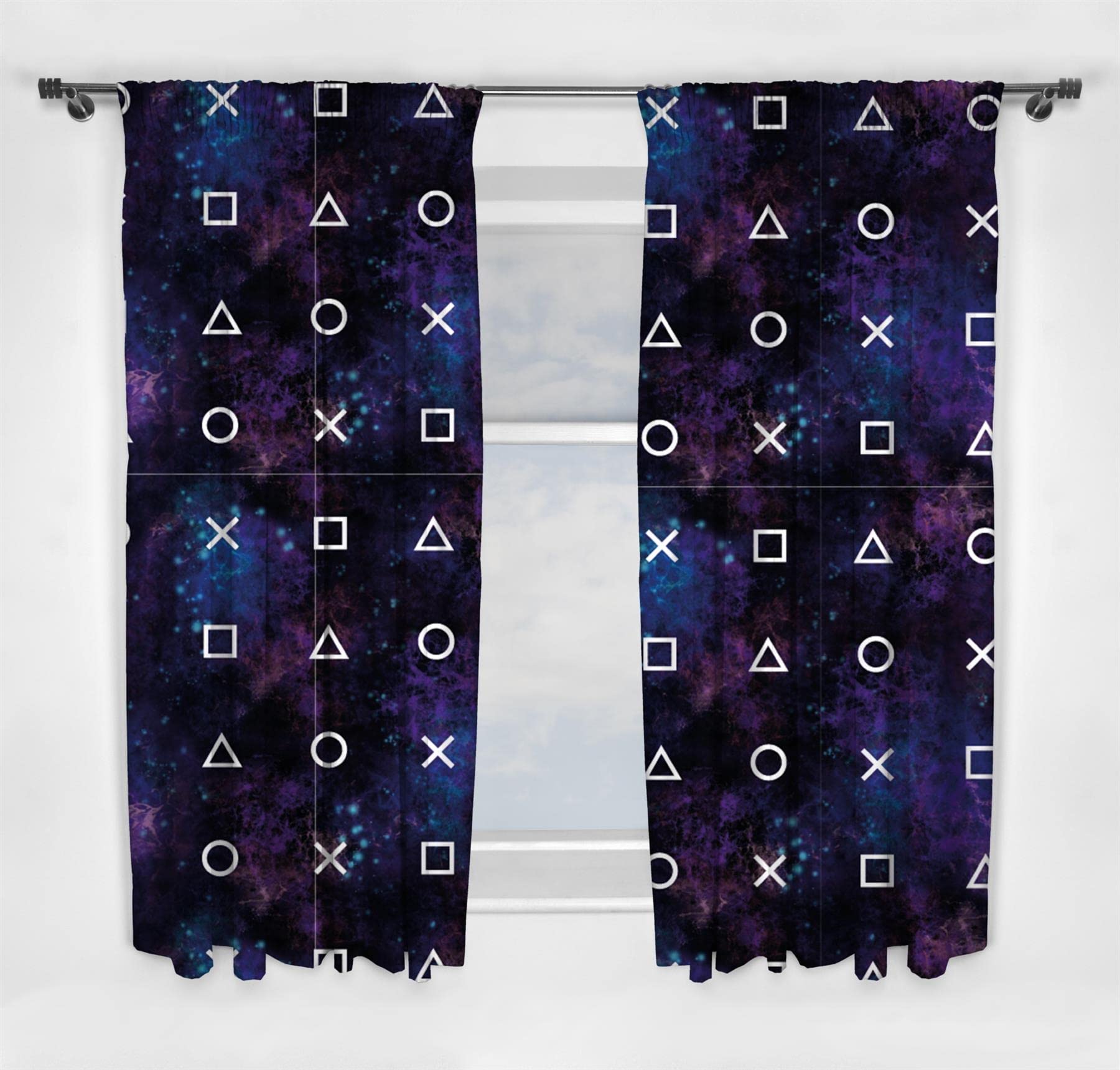 Playstation Nebula Curtains – Playstation Controller Icons Design – 66 ...