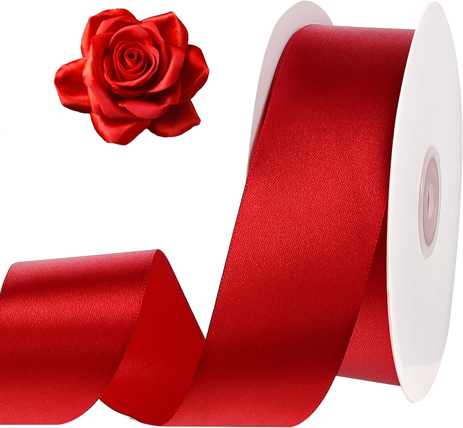 Amazon.com: Red Double Face Satin Ribbon, 1-1/2" X 50Yd
