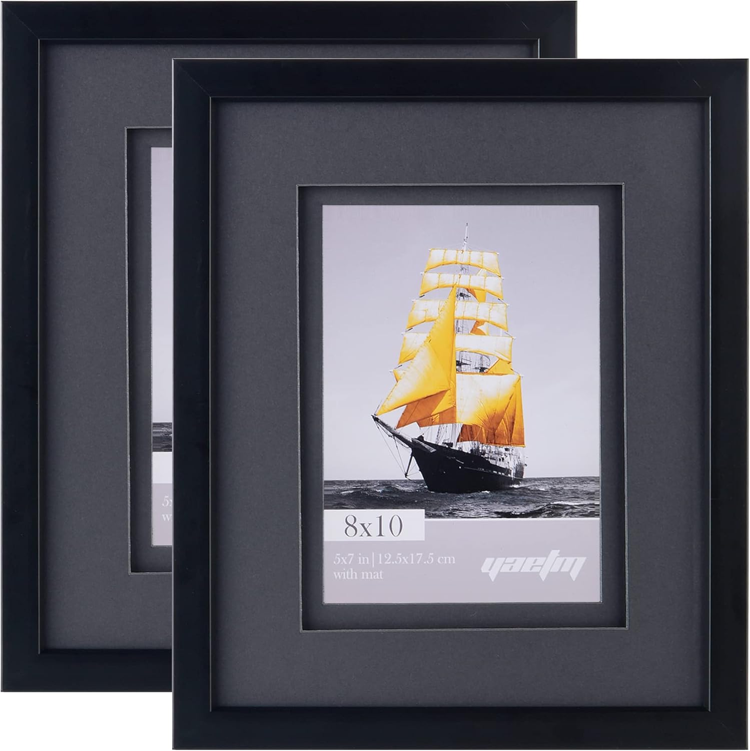 Amazon.com - Yaetm 8x10 Double Floating Mat Picture Frame Set of 2 ...