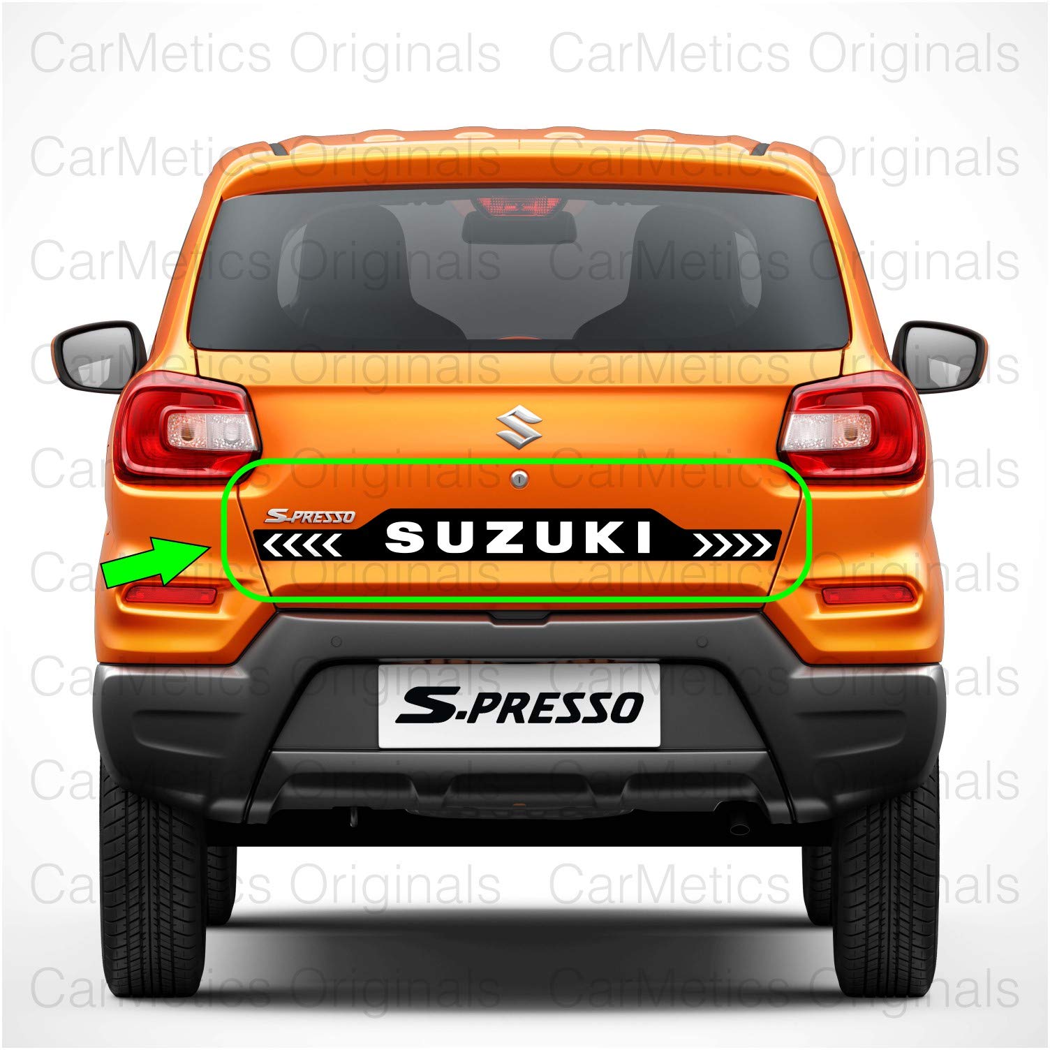 Buy CarMetics Suzuki Sticker for SPresso Dickey (Spresso Stickers ...