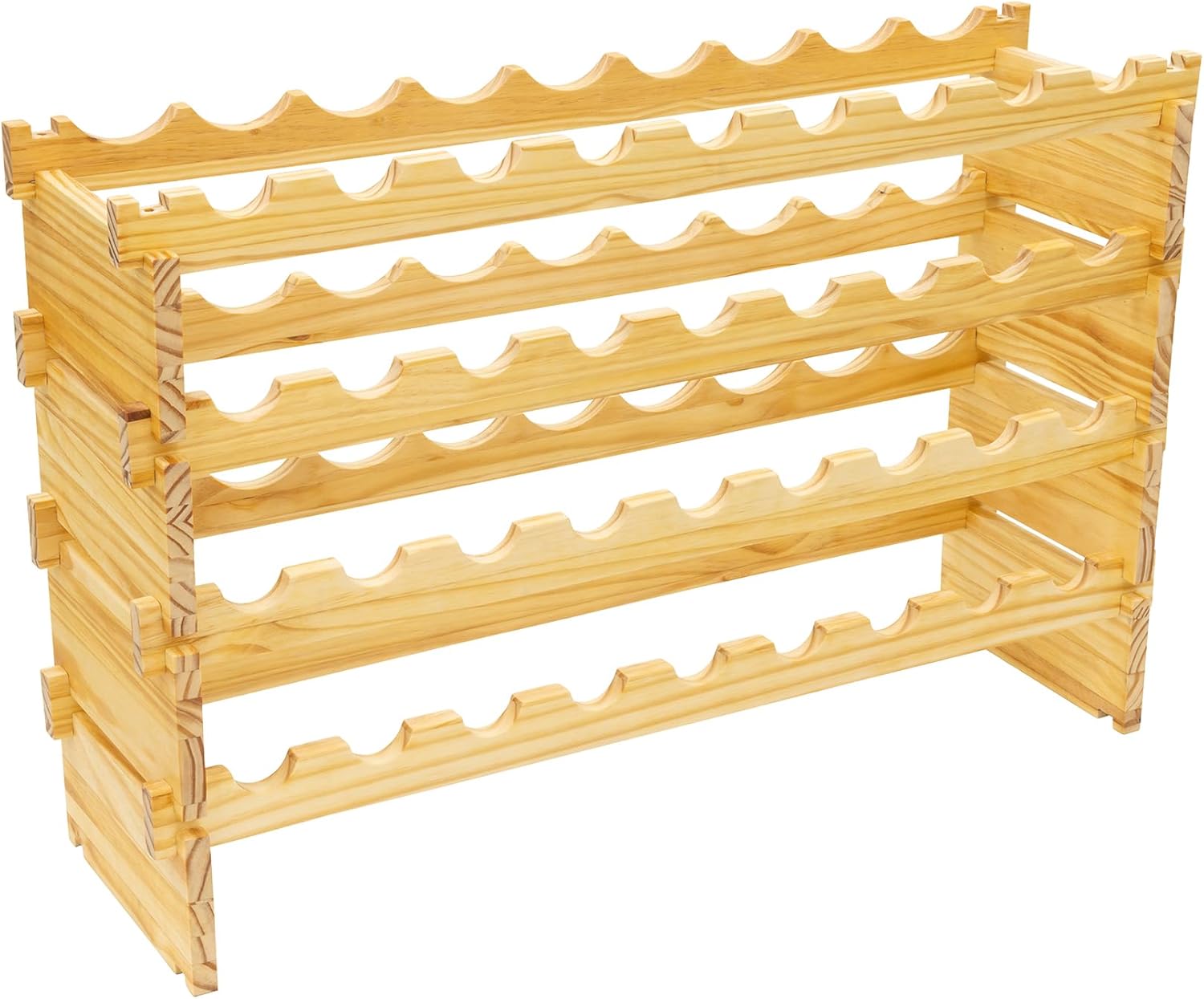 Amazon.com: Pearington 36 Bottle Stackable Modular Wine Rack, 4-Tier ...