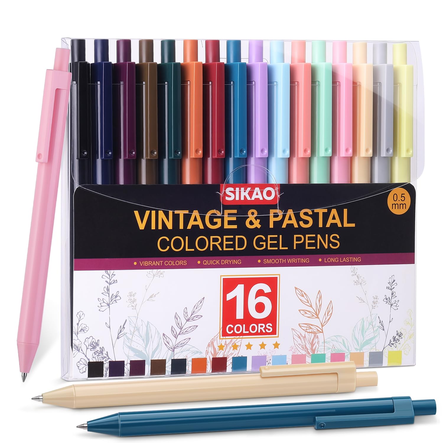 Snapklik.com : Colored Gel Pens For Journaling, 16 Colors Journal Bible ...