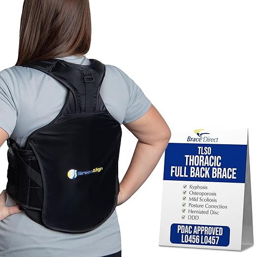 Amazon.com: Brace Align TLSO Thoracic Full Back Brace - Medical Grade ...