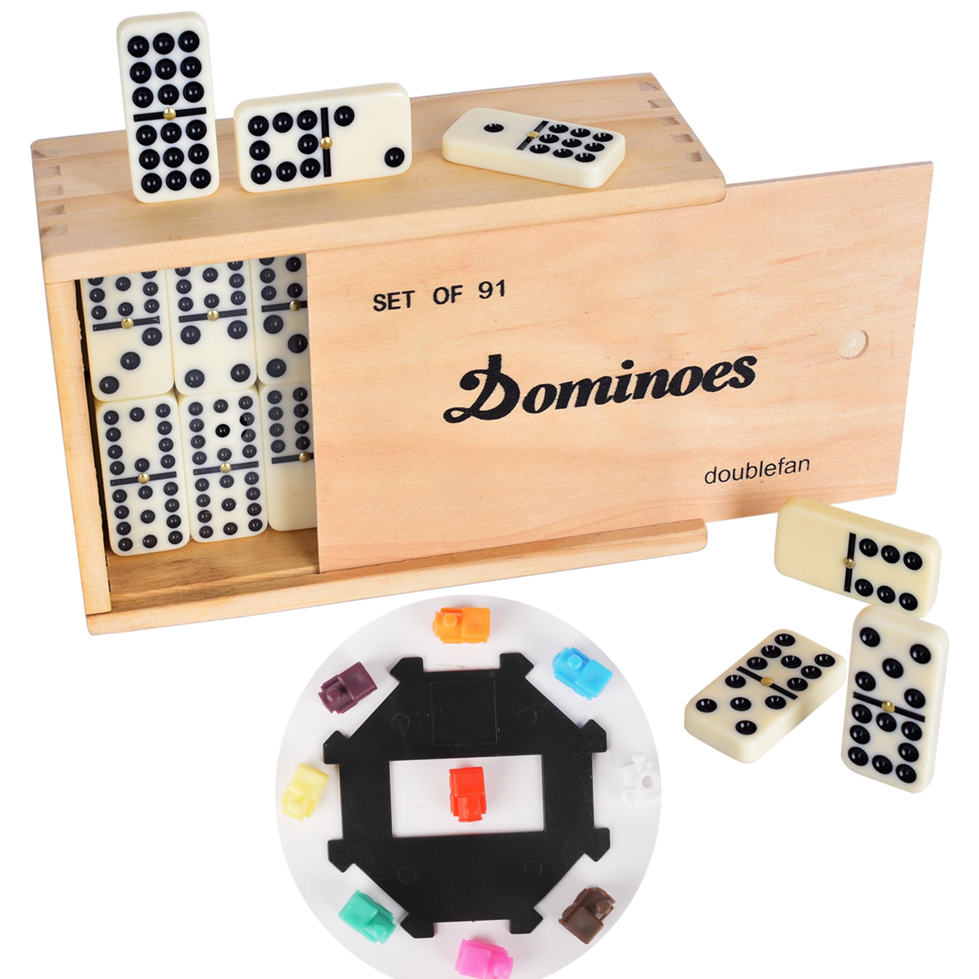 Amazon.com: Dominoes Set for Adults, Dominoes Set Double Twelve, Double 12 Professional Domino ...