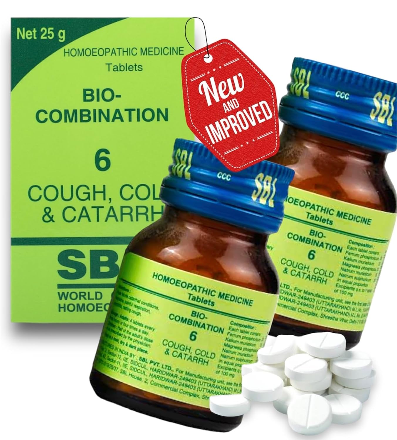 SBL Bio Combination 6 Tablets Homeopathy - Pack of 2 Bottles : Amazon ...