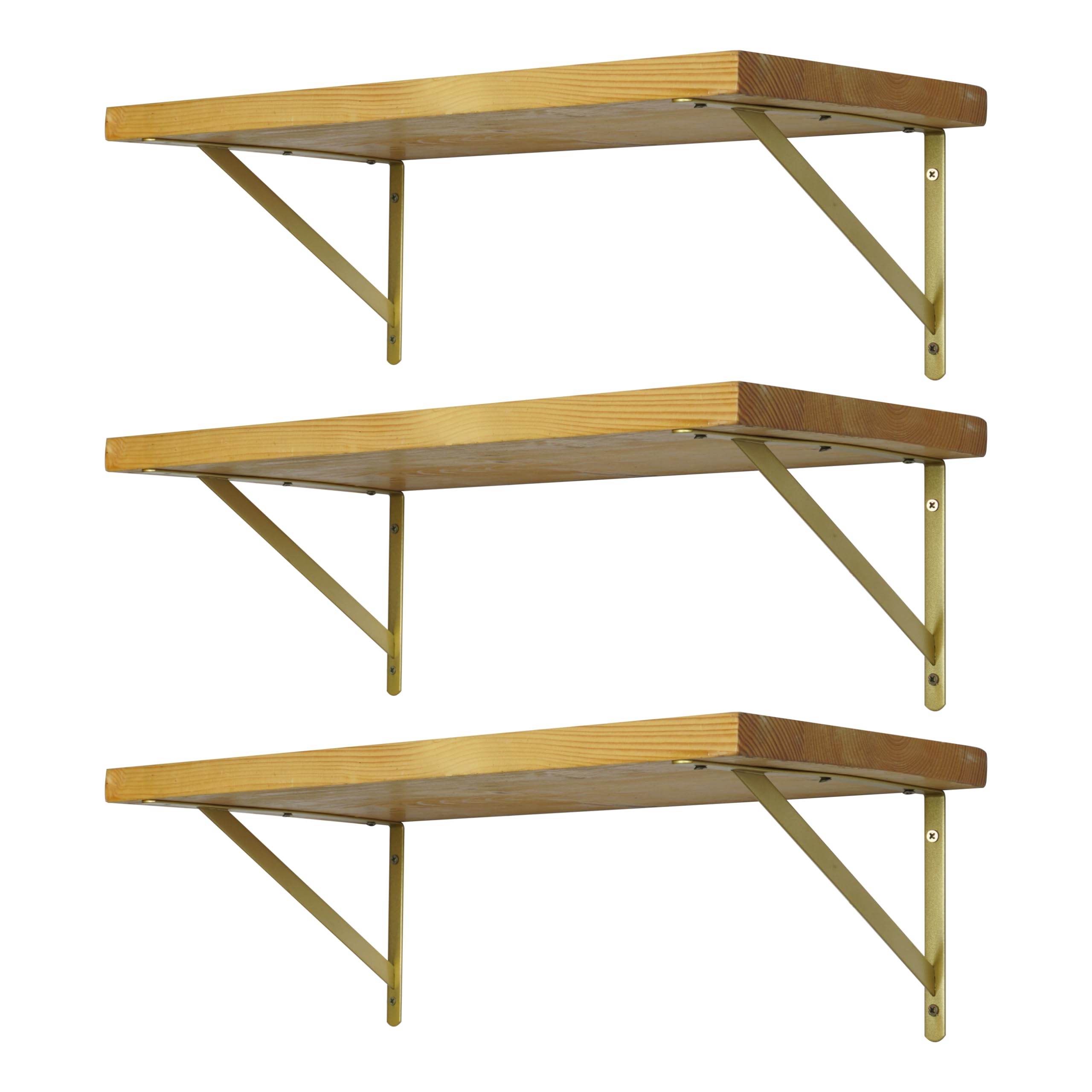 Amazon.com: EZYDECOR Shelf Brackets Gold Brackets for Shelves 10 Inch ...