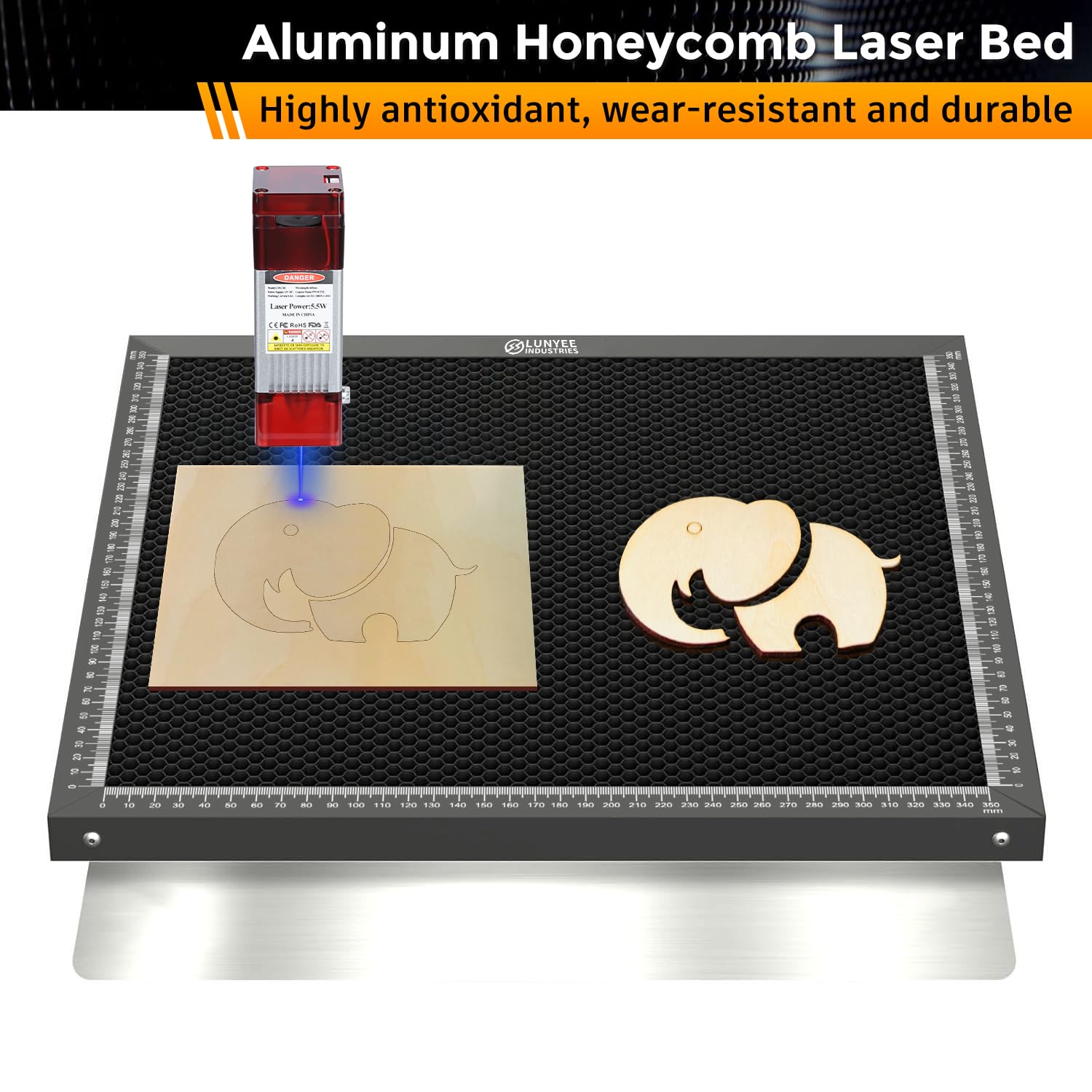 Snapklik.com : Honeycomb Laser Bed 350mm 350mm13.8 X 13.8 Inch Working ...