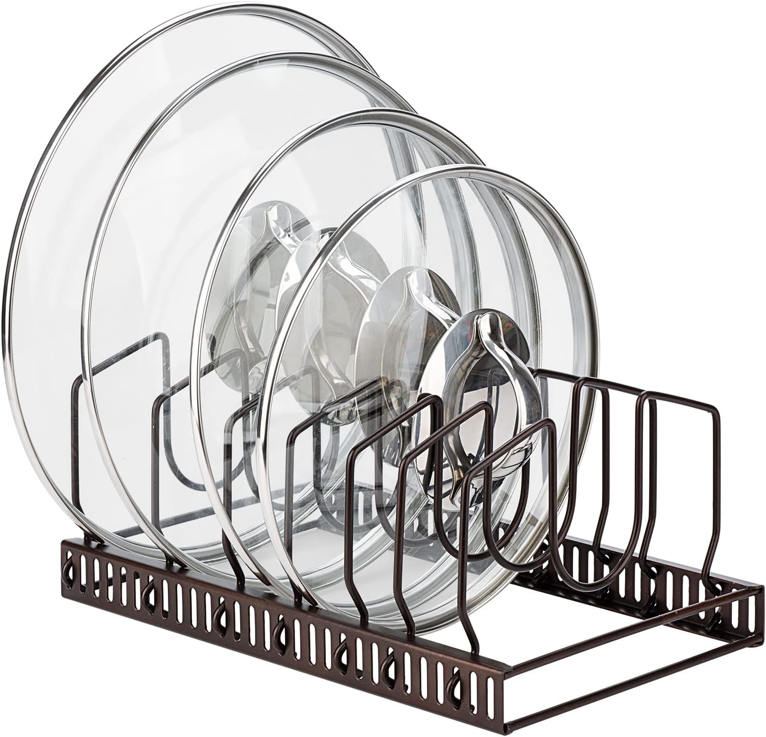 FunkyBuys Set Of 2 Over The Door Pan Lid Storage Racks : Amazon.co.uk ...