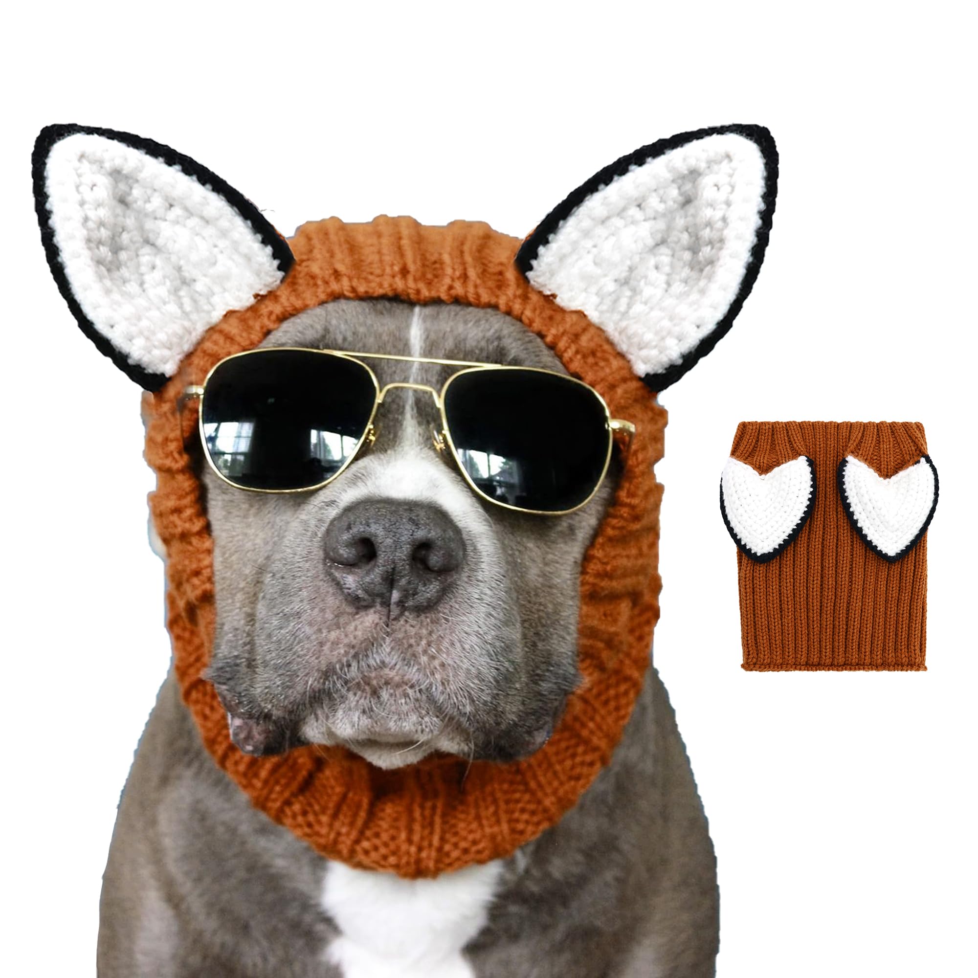 Amazon.com : NACOCO Knit Ear Wrap Snoods - Dog Fox Costume Halloween ...