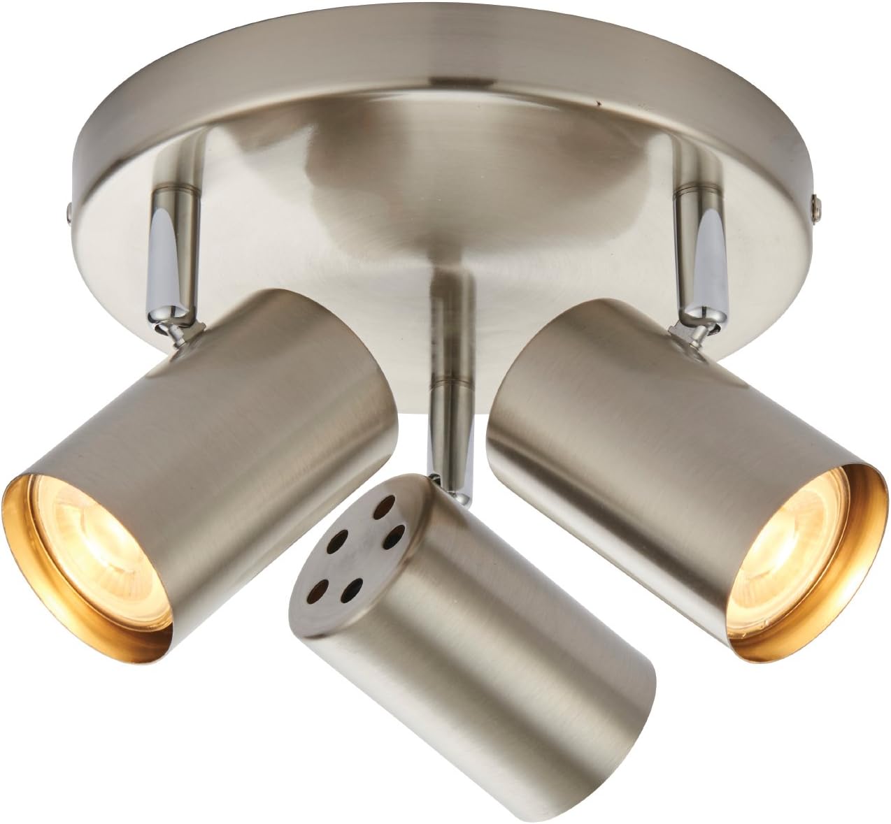 Modern 3 Way 3 Light Triple Ceiling Spotlight - Complete with 3 x 3.5W ...