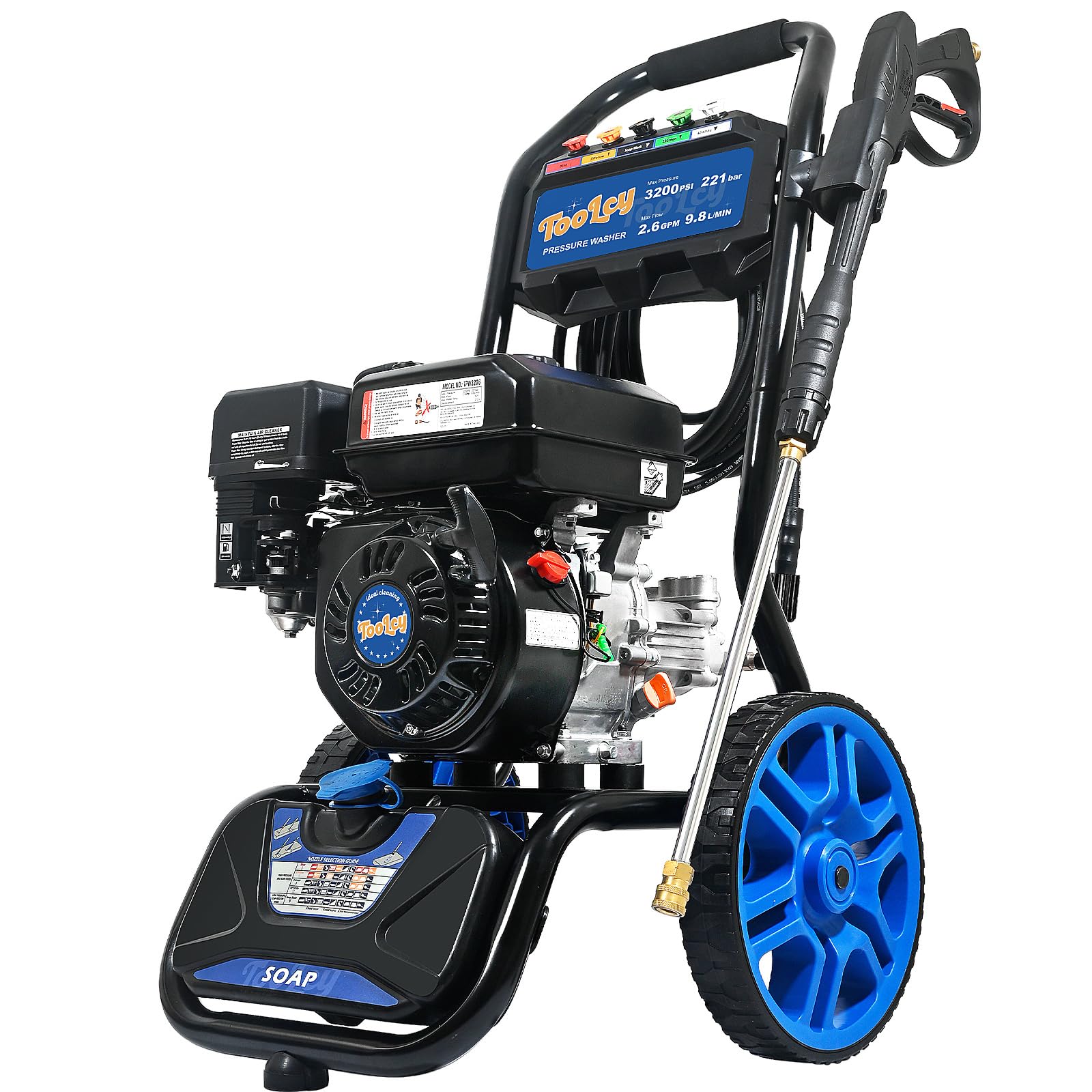 Snapklik.com : TOOLCY Gas Pressure Washer Max 3200 PSI X 2.6 GPM, High ...