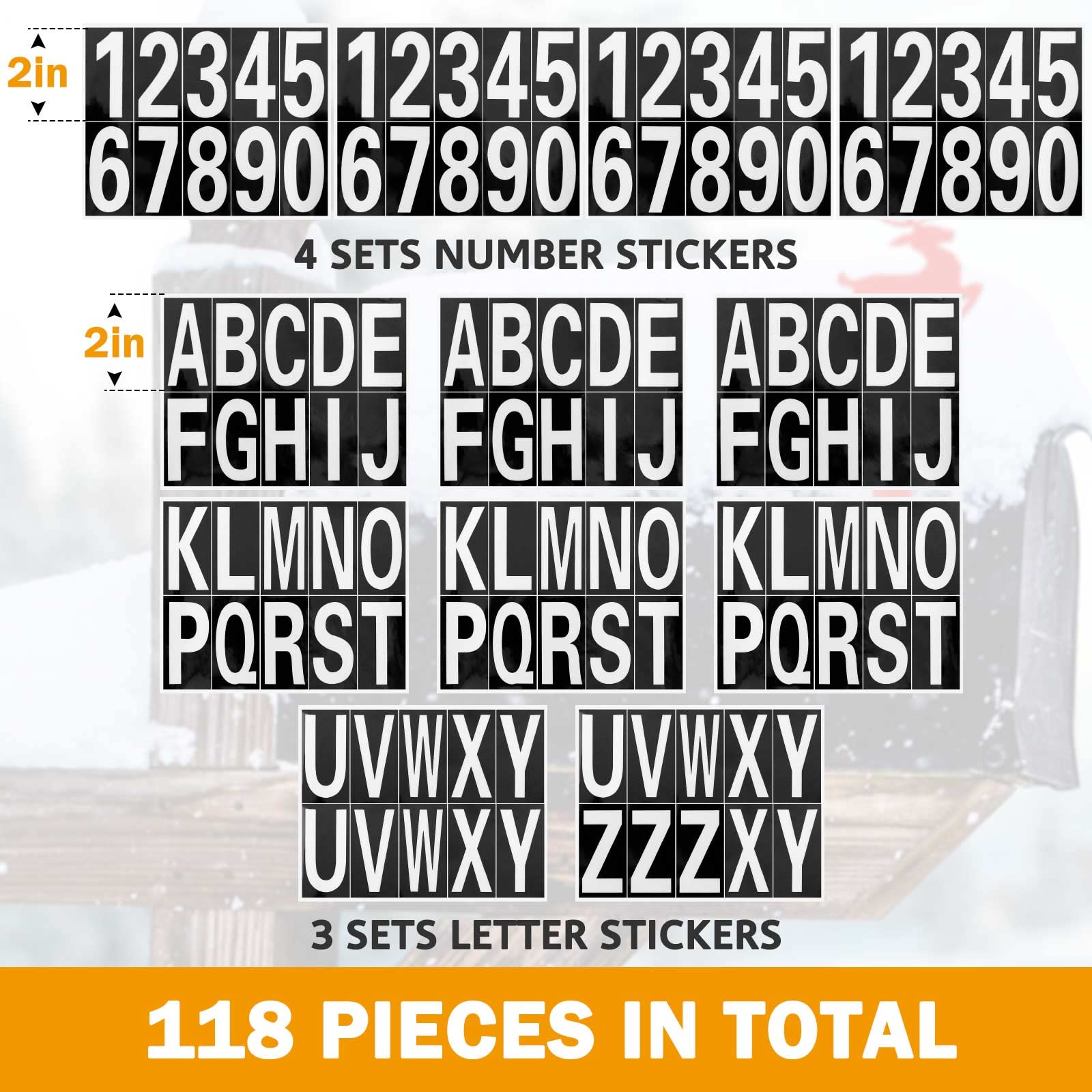 Snapklik.com : Seloom 118 Pieces Reflective Mailbox Numbers And Letters ...