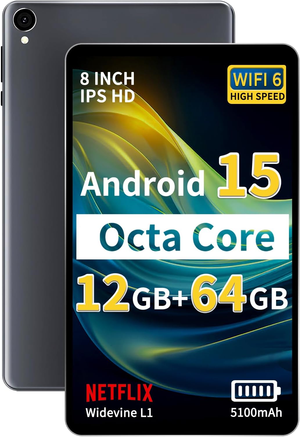2025 Topsand Android 15 Tablet 8 inch Tablet, Octa-Core Processor, 12GB ...