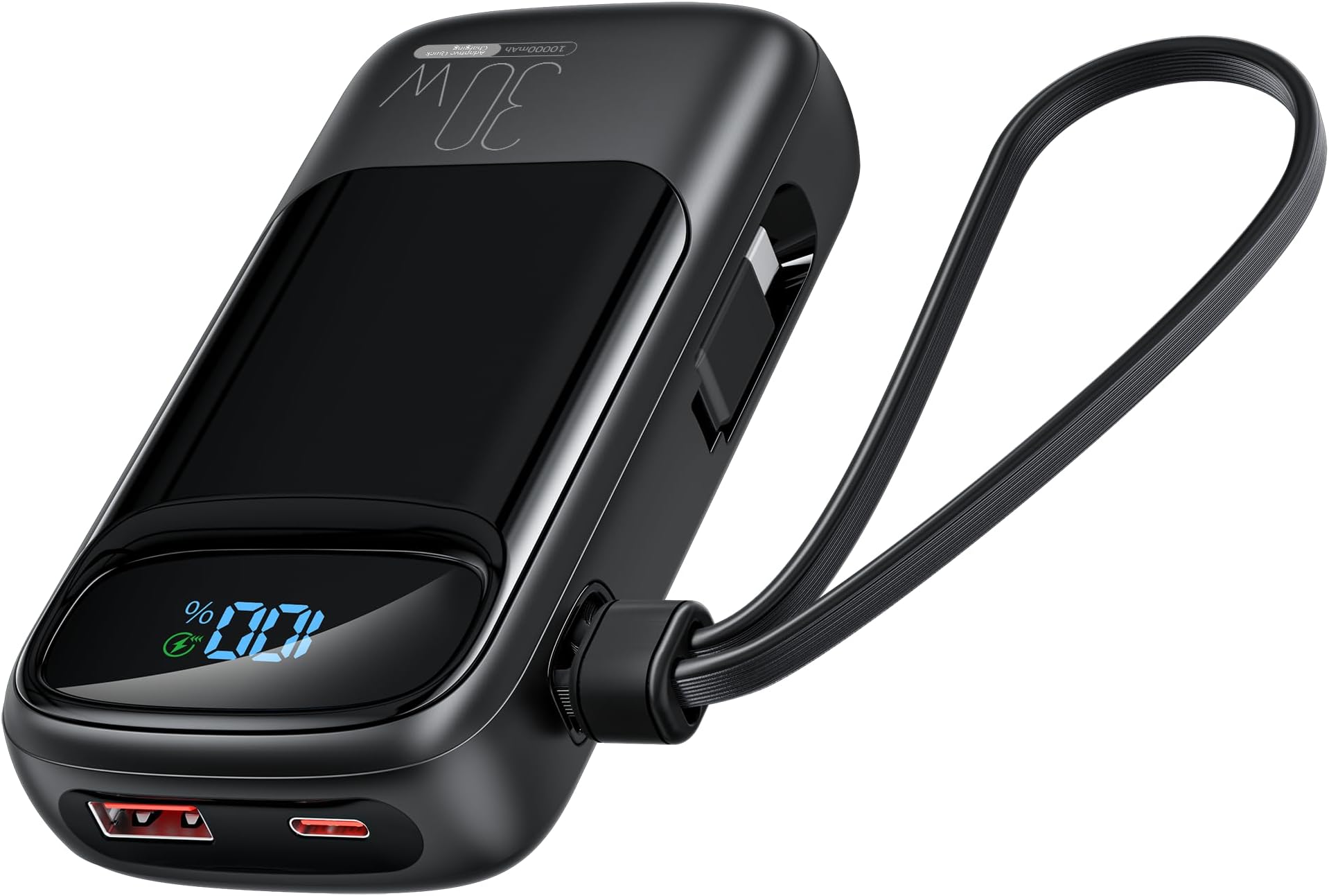 Amazon.com: Portable Charger with Built in Cables,10000mAh Slim USB C ...