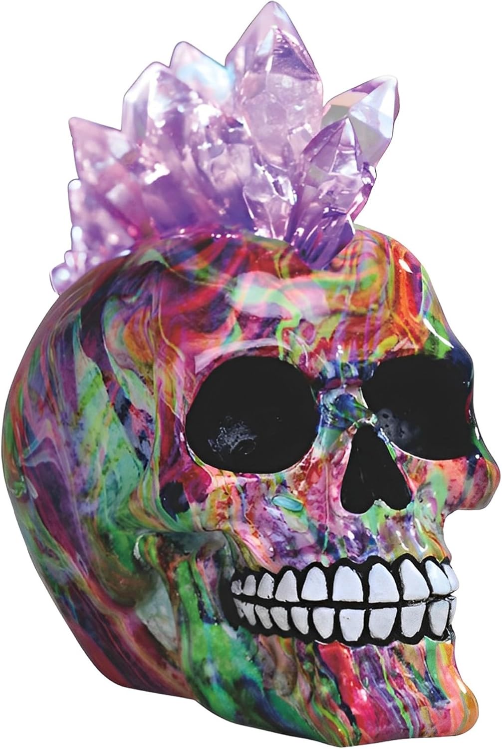 Amazon.com: ICE ARMOR 7" W LED Light Rainbow Punk Skull with Mohawk ...