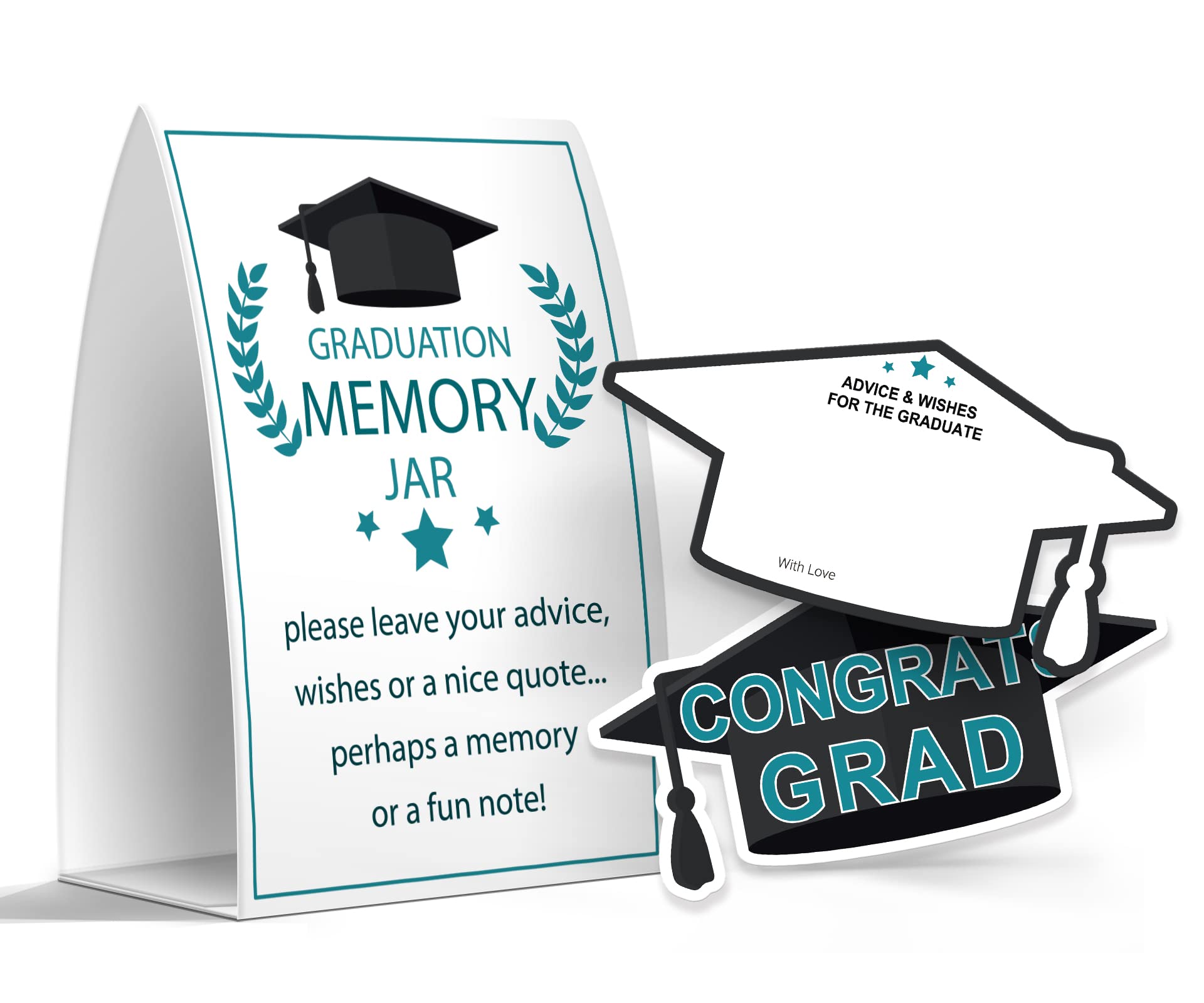 Amazon.com: Graduation Memory Jar Cards - Pack of 1 Sign And 50 Memory ...