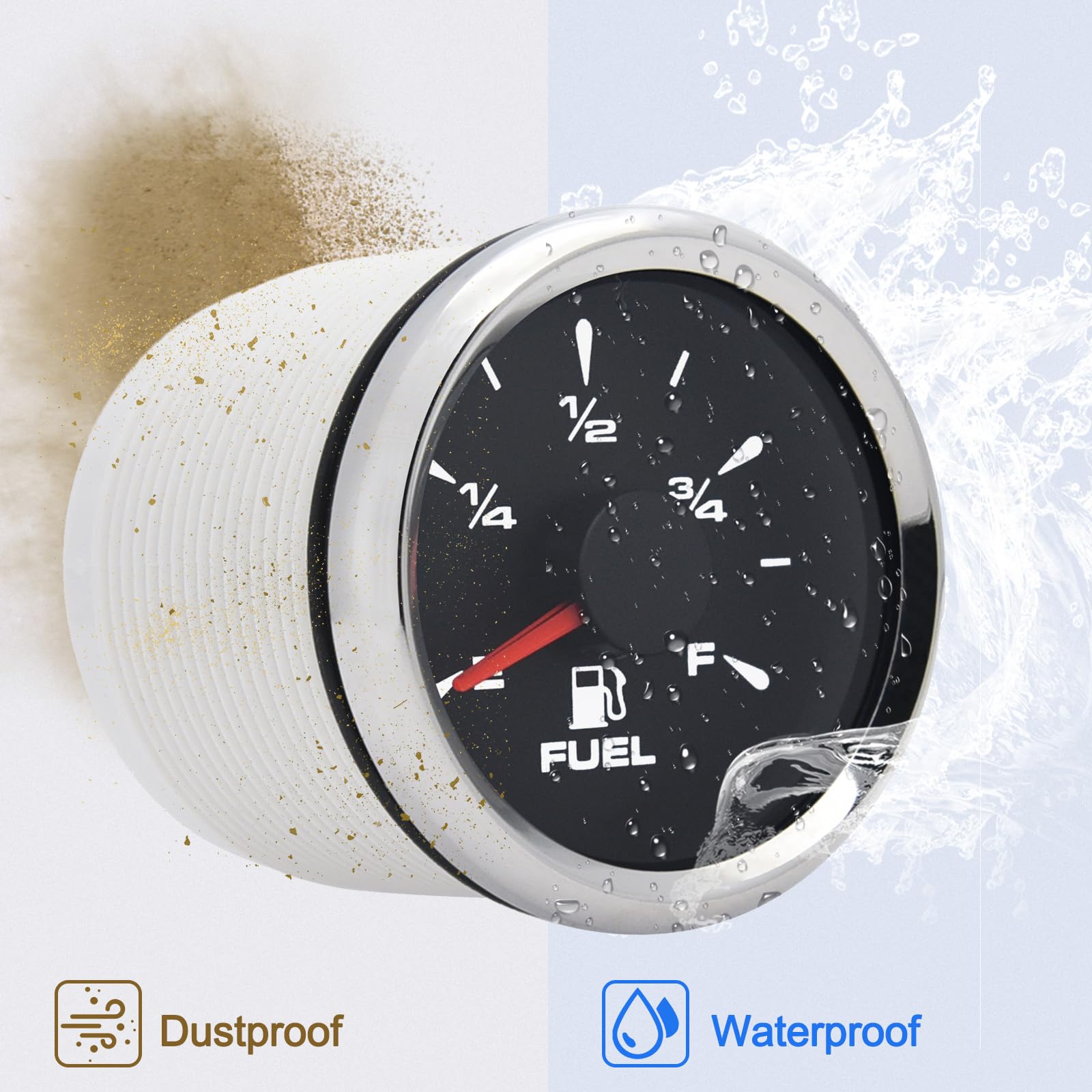 Snapklik.com : Geloo Marine Fuel Gauge 52mm Digital Boat Gauge ...