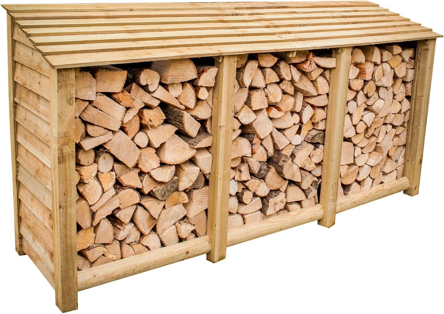 Rowlinson Narrow Log Store Pressure Treated Timber : Amazon.co.uk: Garden