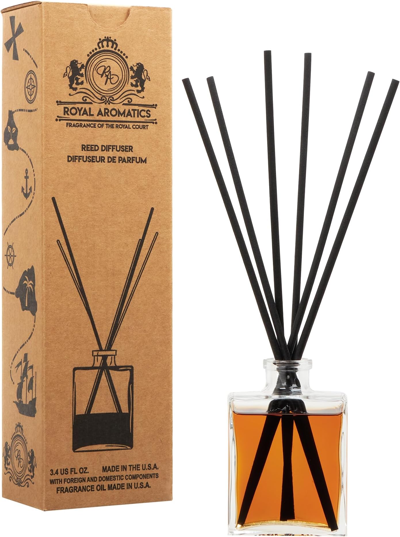 Amazon.com: Lavender Princess Reed Diffuser Set by Royal Aromatics ...