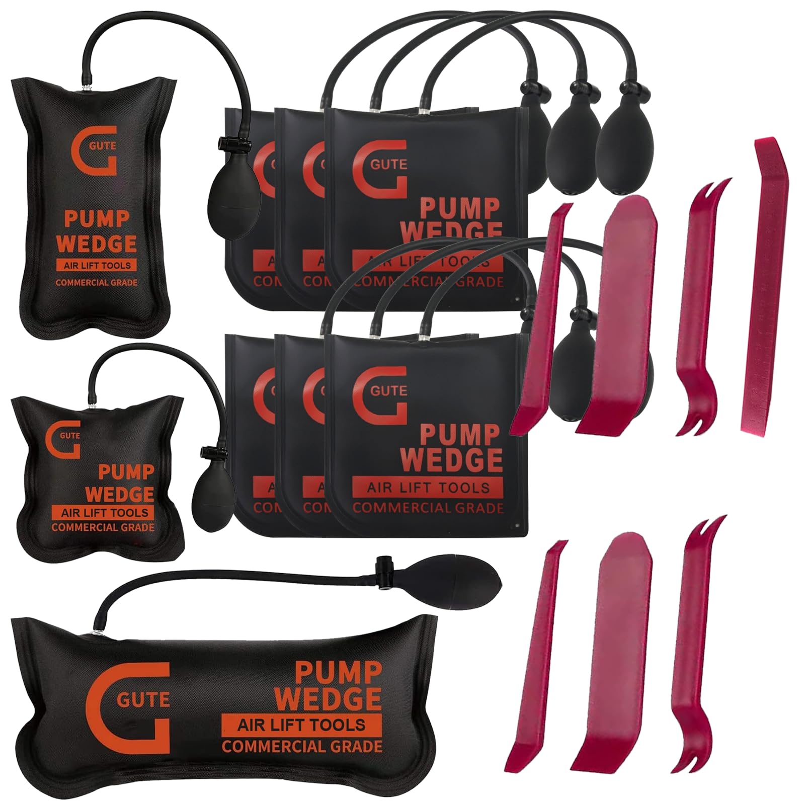 Gute Air Wedge Bag, 9 Pack Commercial Inflatable Air Wedge Pump Bag ...