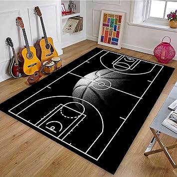 Amazon.com: Osimiccp Basketball Rug for Bedroom Size 3'x5',Non-Slip ...