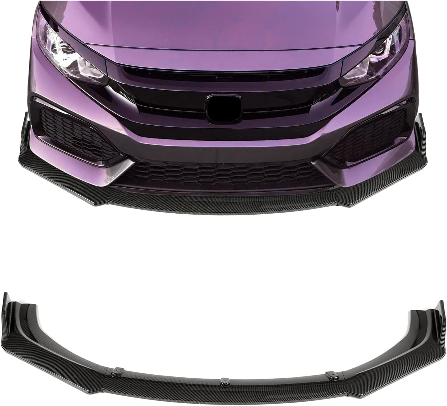 Amazon.com: Kojem 3Pcs Front Bumper Lip Compatible with 2016-2021 Honda ...