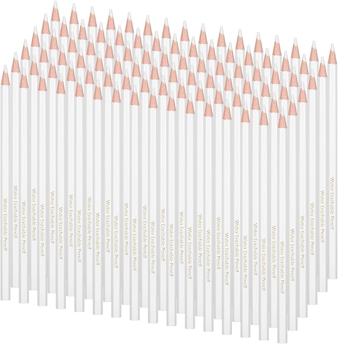 Amazon.com: Sabary 48 Pcs White Fabric Pencils for Sewing White Colored ...