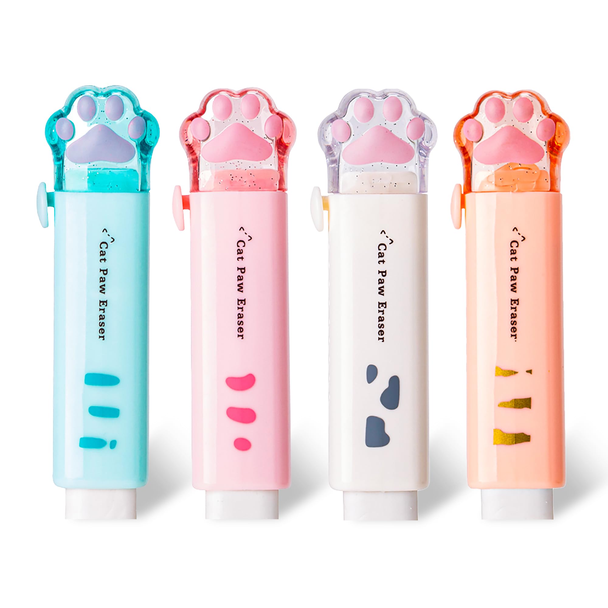 Amazon.com : Daphilly Retractable Eraser, Erasers for Pencils,Cute ...