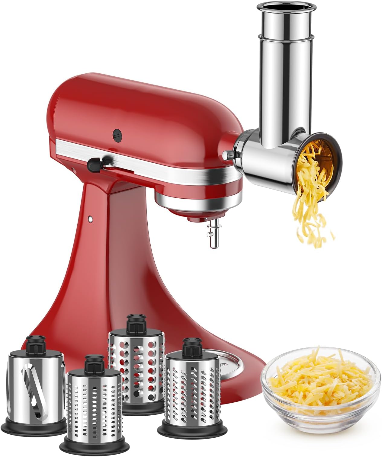 Amazon.com: Stainless Steel Slicer Shredder Attachment for KitchenAid ...