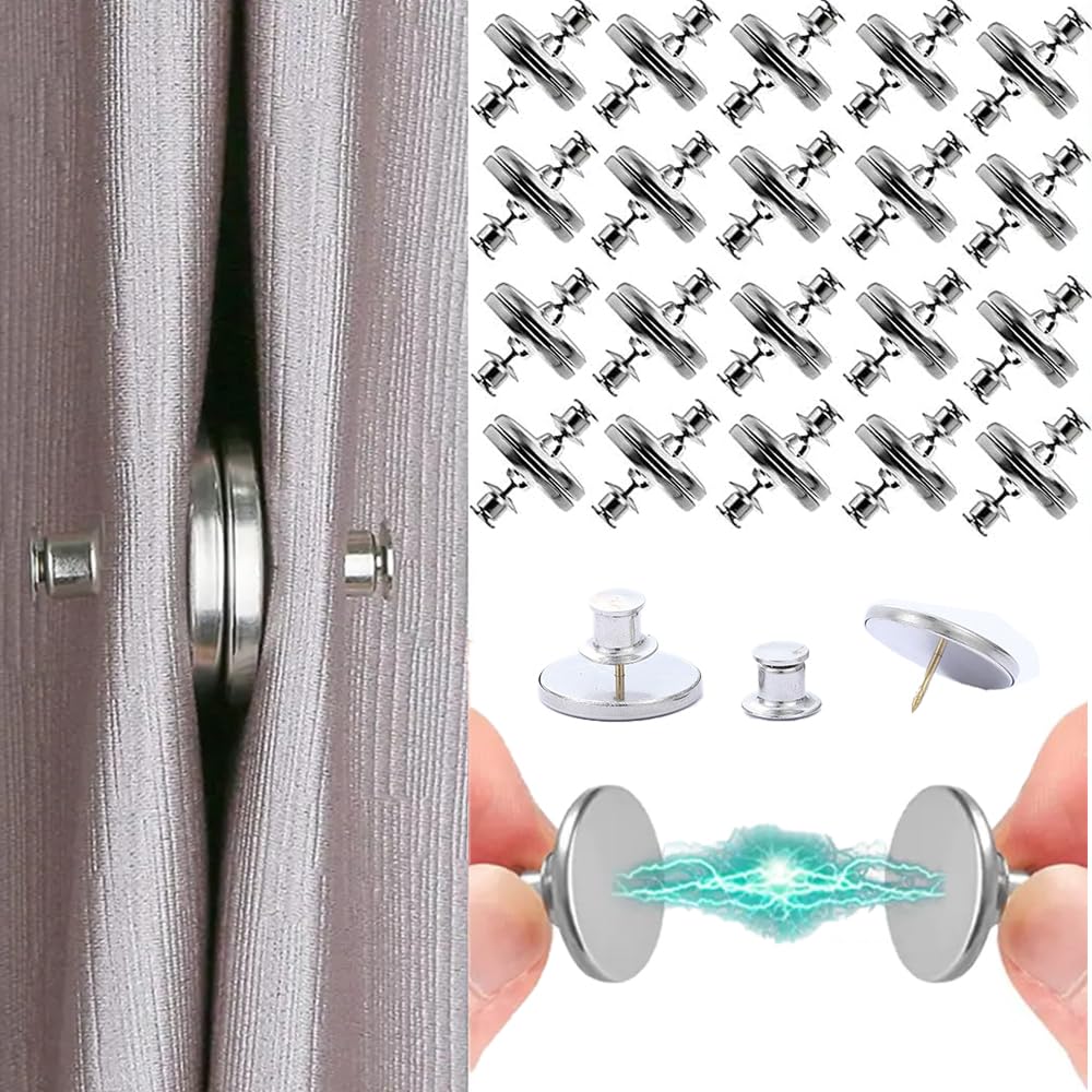 Amazon.com: Generic 20 Pairs Magnetic Curtain Clips - Curtain Magnet ...