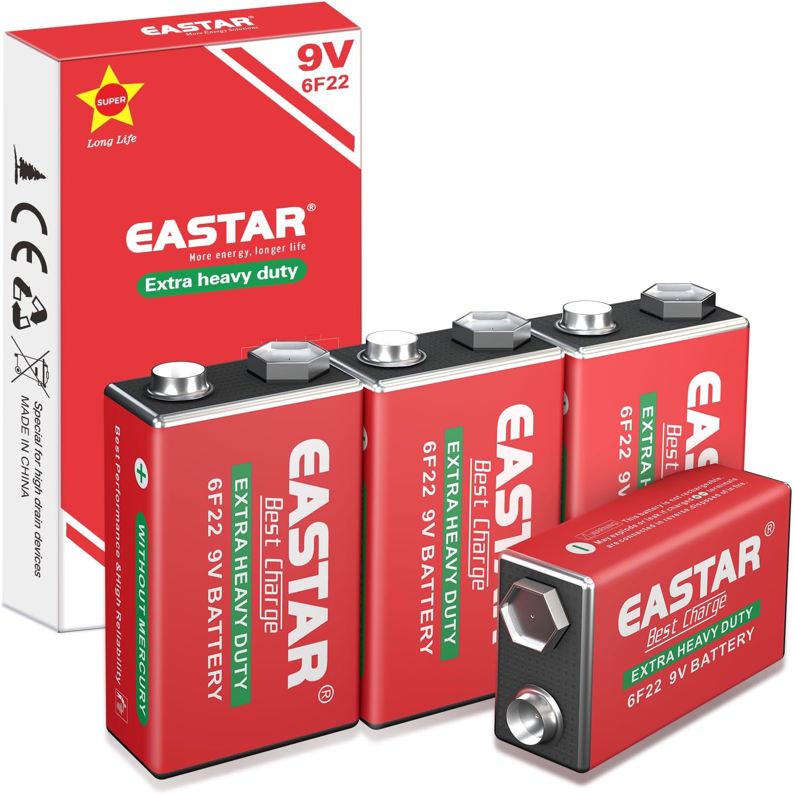 Amazon.com: Danelectro 2D9V 9V Batteries (2 Pack) : Health & Household