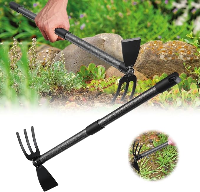 Amazon.com : Garden Hoe and Cultivator, Heavy Duty Hand Hoe with Tiller ...