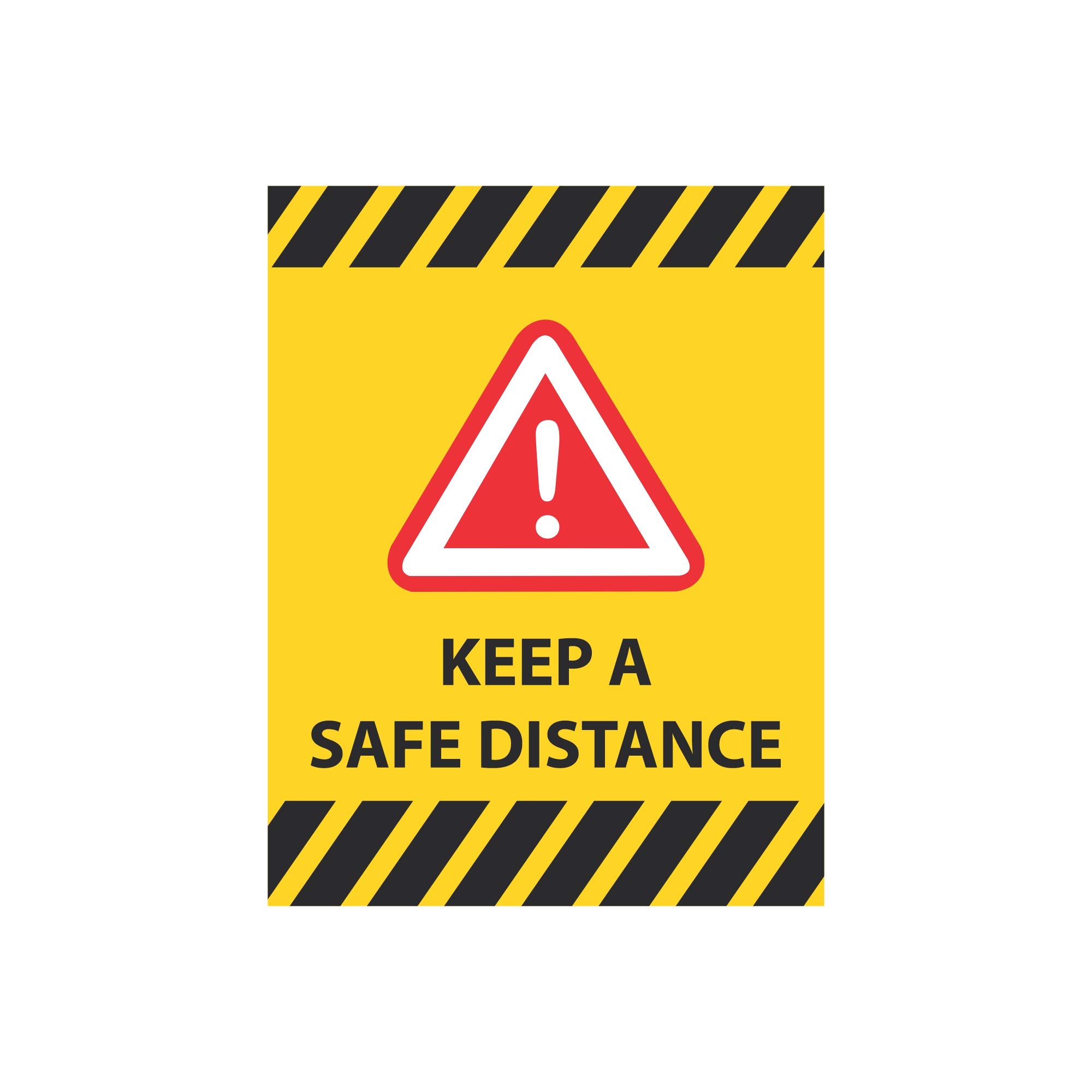 Anne Print Solutions® Danger Keep A Safe Distance Sticker Self Adhesive ...
