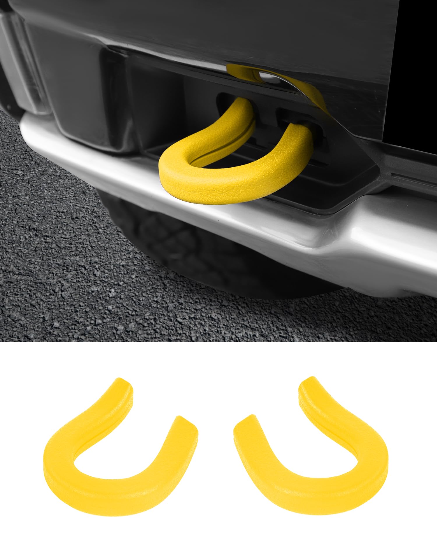 Amazon.com: DSWSQ Yellow Tow Hook Covers Fit for Chevy Silverado/GMC ...