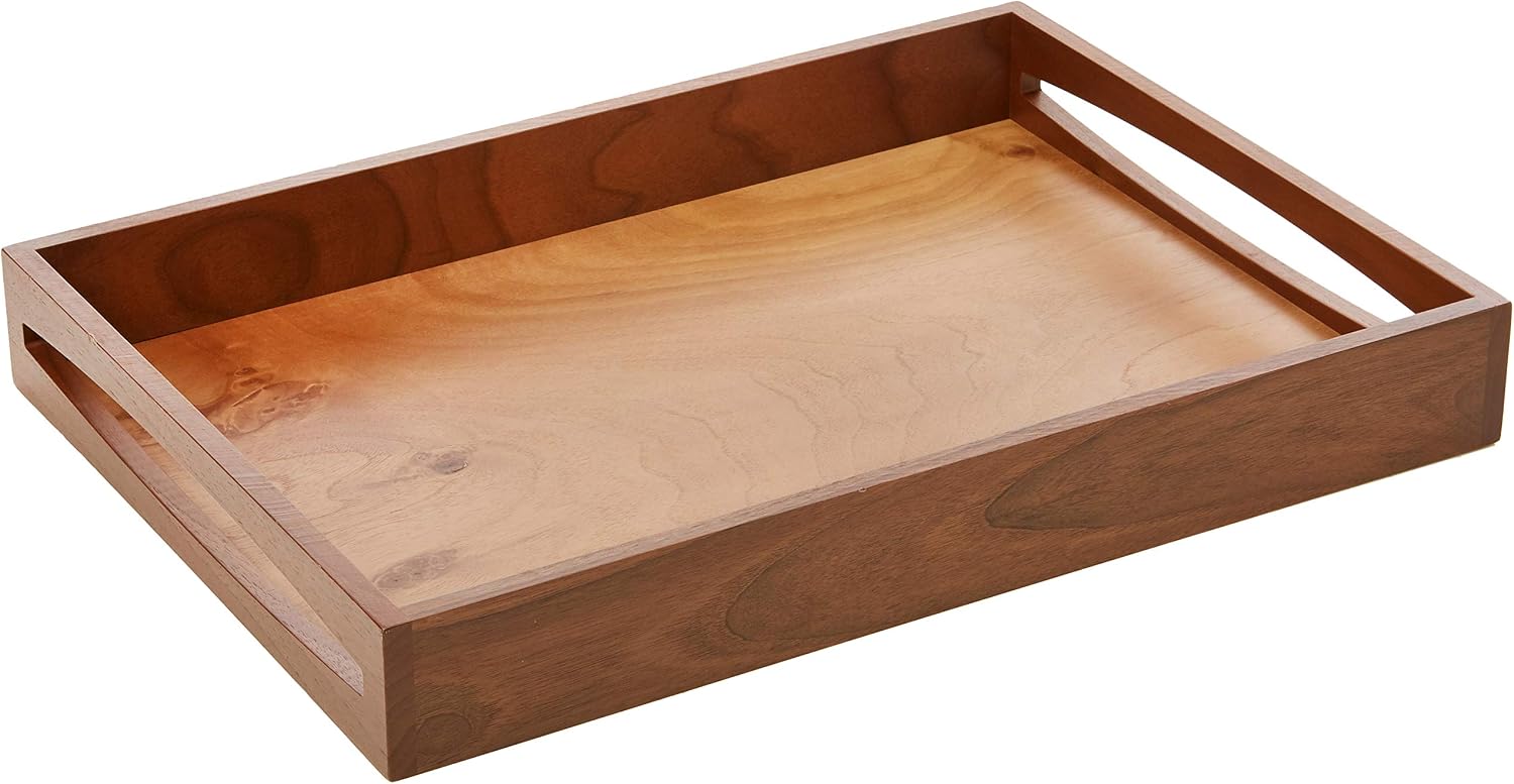 Continenta Cutting Board Walnut Wood with Stainless Steel Drawer ...
