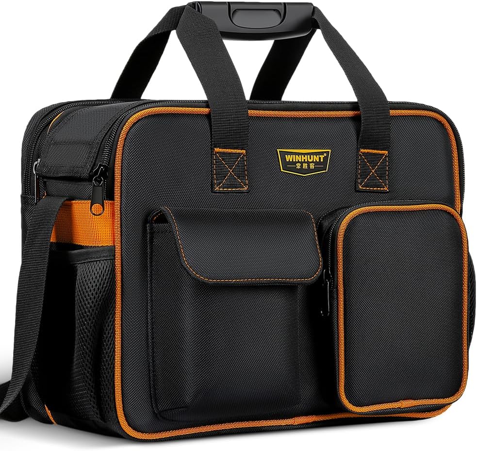 WINHUNT Tool Bag, 19 Pockets Tool Organizers with Shoulder Strap, Large ...