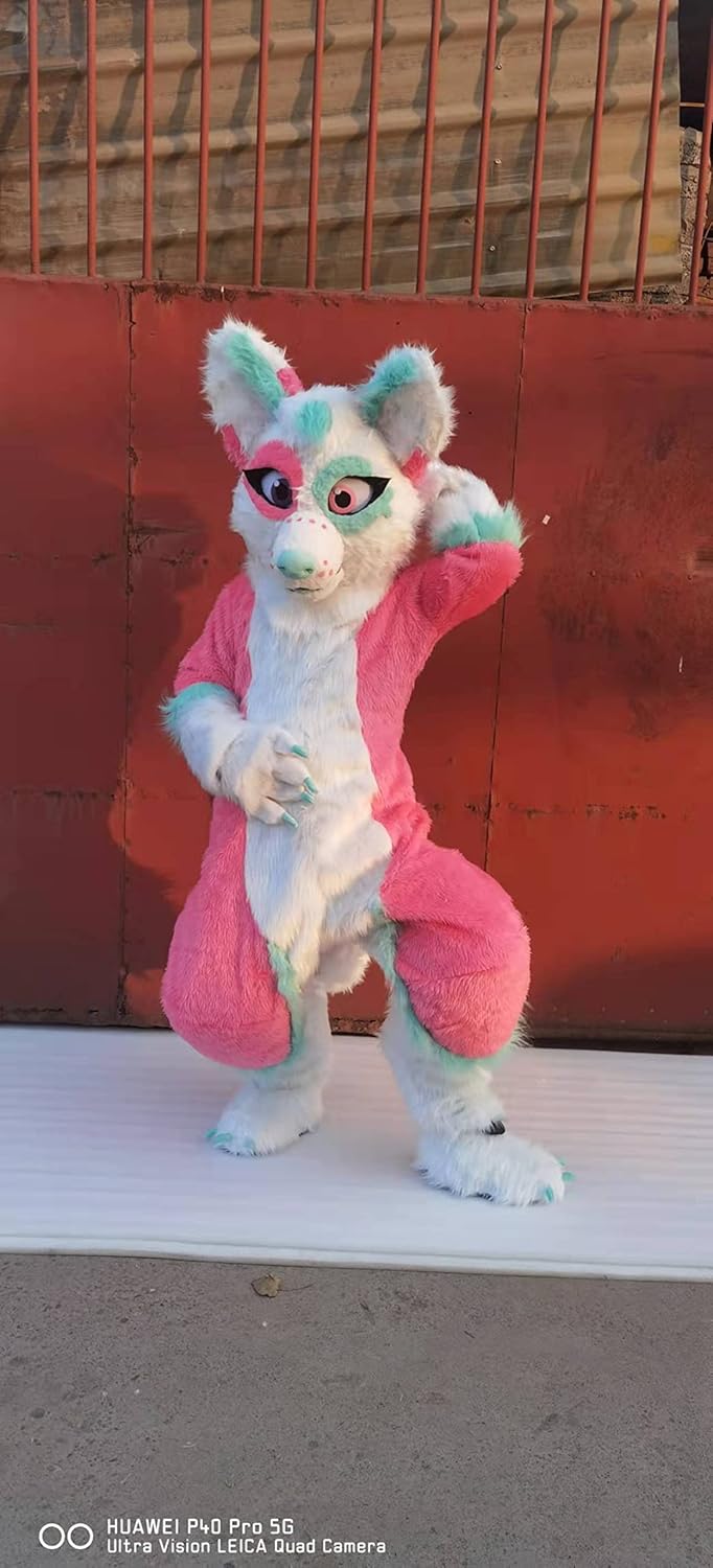 Custom Pink Rose Husky Dog Fursuit Fullsuit Philippines | Ubuy