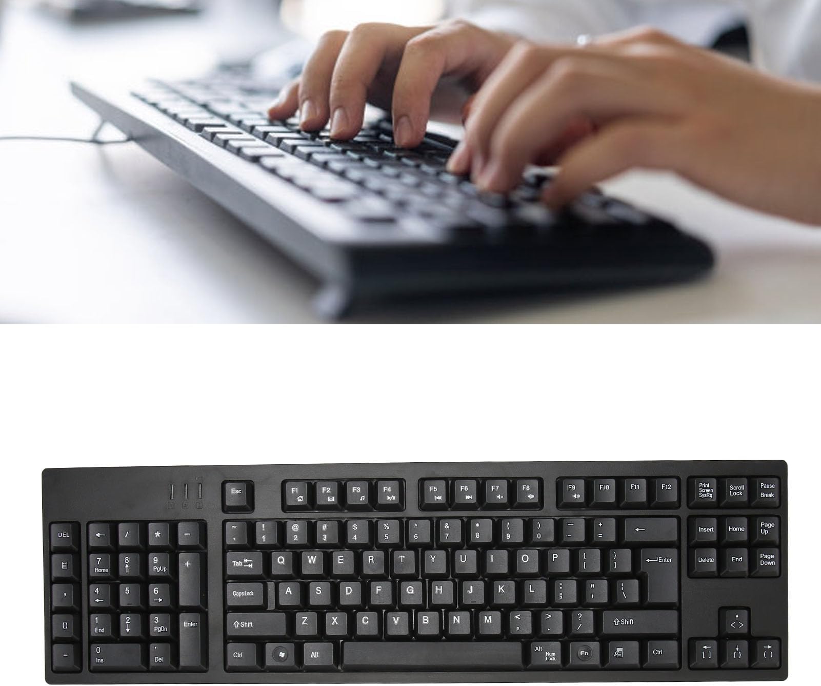 Amazon.com: Jopwkuin Left Handed Keyboard, 109 Keys Ergonomic Wired ...