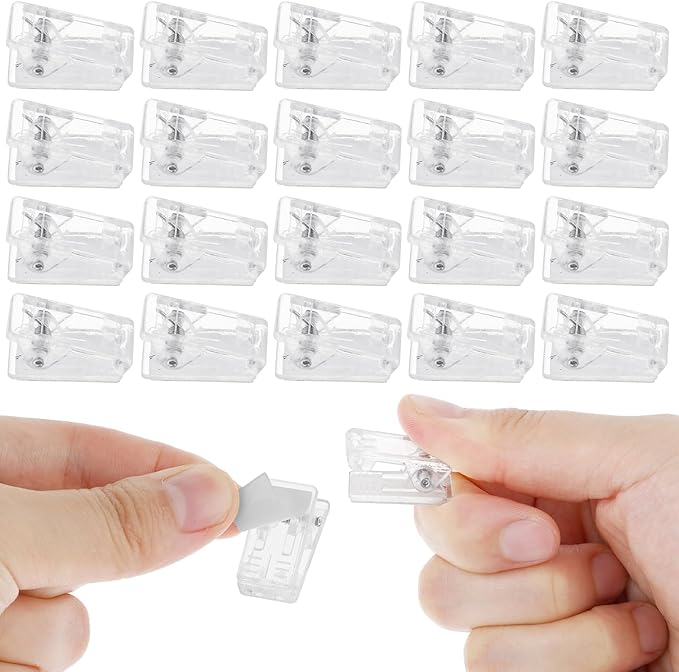 Amazon.com : WLLHYF Self Adhesive Clips 20 Pieces Wall Sticky Clips ...