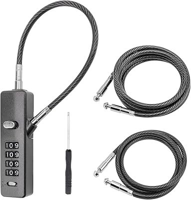 Sutekus Combination Lock with 30" Retractable Cable 3 Digit Combination ...